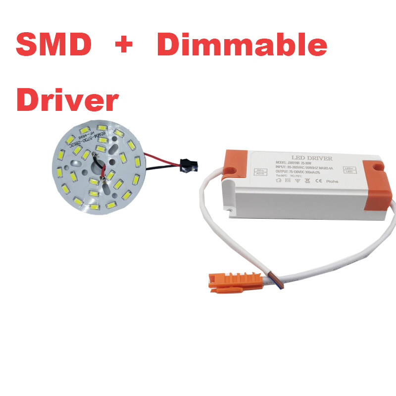 1ชุด LED Dimmable Driver & SMD Board สำหรับ Downight Bulb Transformer ...