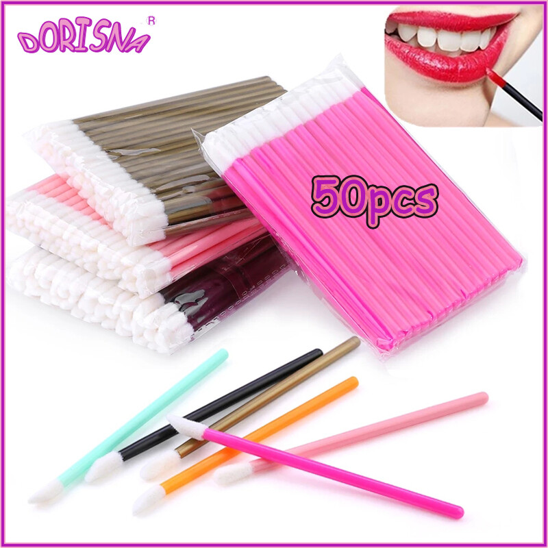 DORISNA 50Pcs Disposable Hollow Lip Brush Soft Lipstick Wands ...