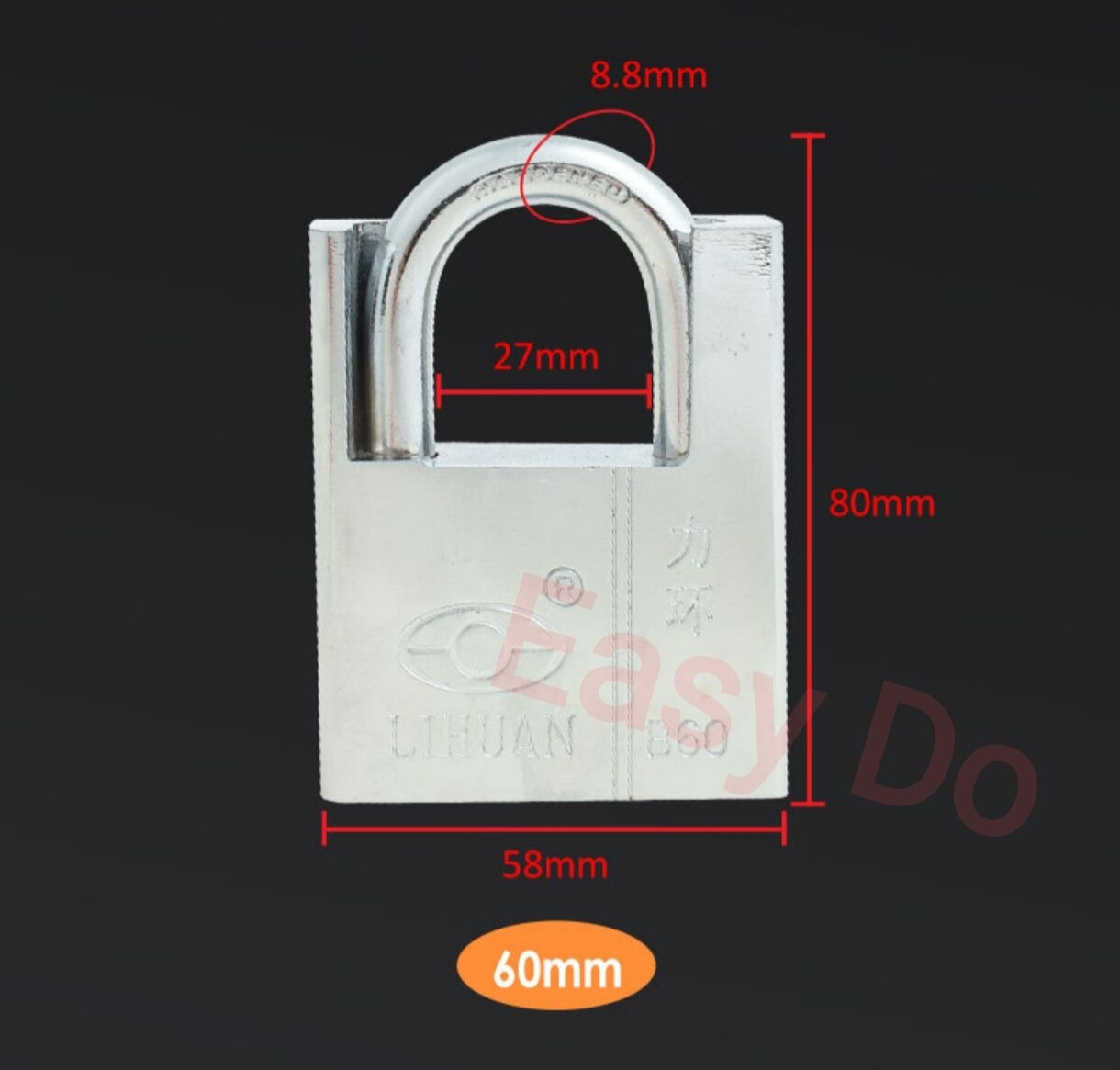 100% ORIGINAL HIGH QUALITY Padlock Anti Cut Anti Rust Anti Impact Anti ...