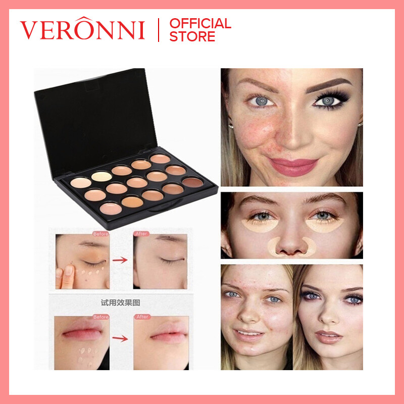 VERONNI แฟชั่น15สีคอนซีลเลอร์ Palette ใบหน้าครีมมืออาชีพกันน้ำครีม ...