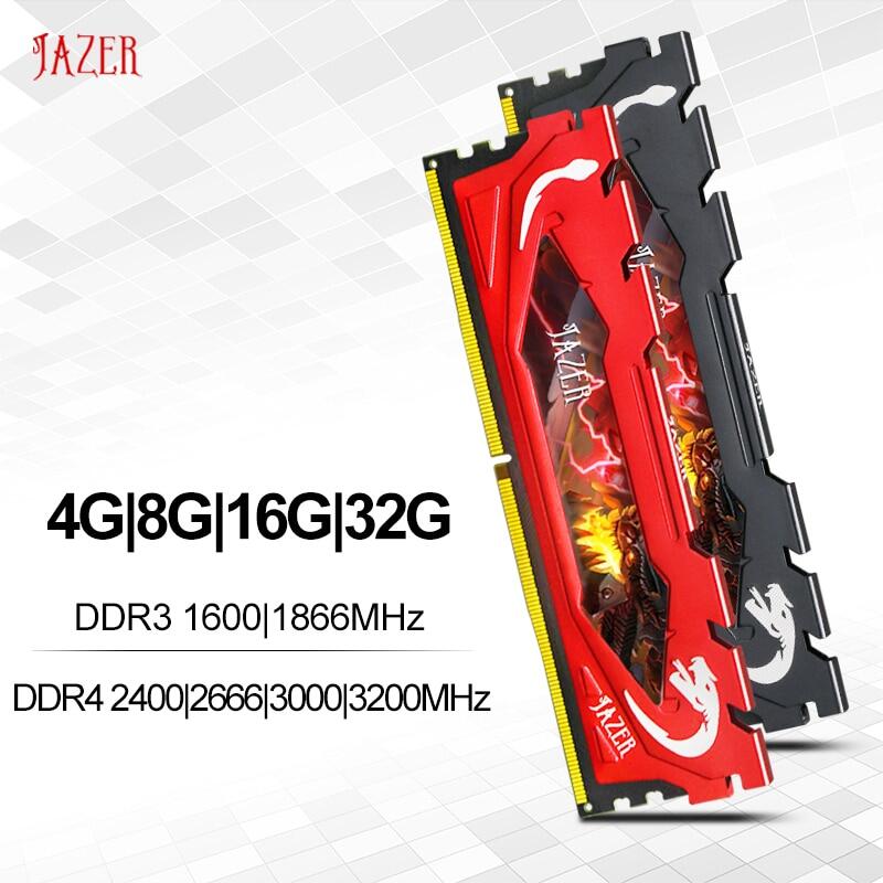 4 JAZER DDR4 Ram 16GB 32GB 3600Mhz 3200Mhz 2666Mhz 4GB 8GB Desktop ...