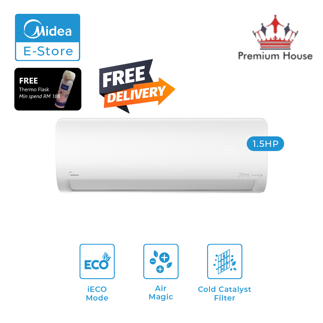 Midea 1.5HP MSXS13CRDN8 Xtreme Save R32 Inverter Air Conditioner / Aircond / Air Cond MSXS ...