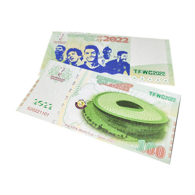 World Cup Qatar 2022 Commemorative banknotes Coupon Sports Soccer Test ...