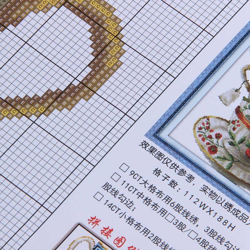 DIY Handmade Needlework Cross Stitch Set Embroidery Kit 14CT Coffee ...