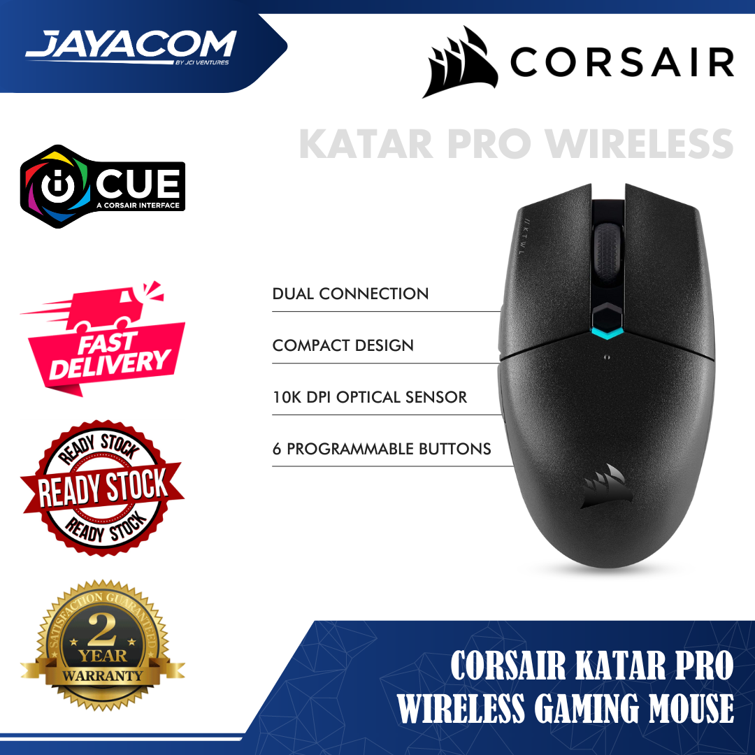 Corsair Katar Pro Wireless Gaming Mouse (Lightweight / 10K DPI / Dual ...