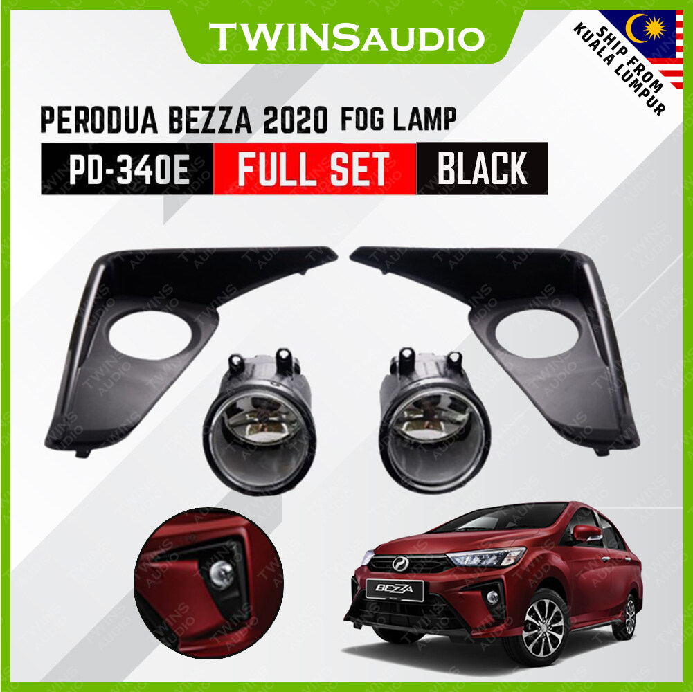 Fog Lamp for Perodua Bezza 2020 Chrome Fog Lamp with Wiring Kit (Full ...