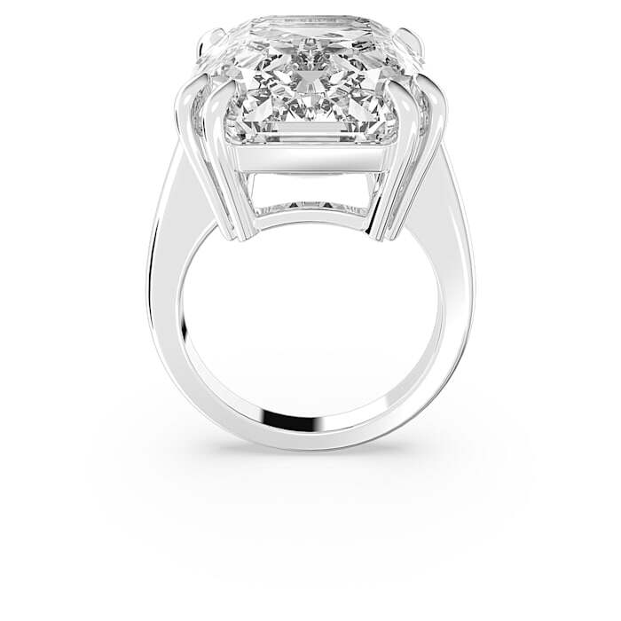 Swarovski Mesmera ค็อกเทลแปดเหลี่ยมตัดคริสตัลแหวนผู้หญิงแหวนสีขาว ...
