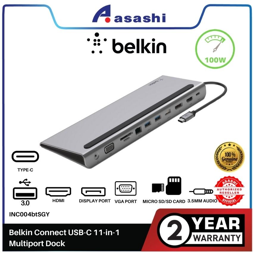 Belkin Connect USB-C 11-in-1 Multiport Dock INC004btSGY | Lazada