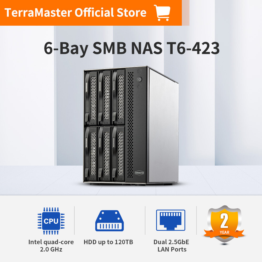 TerraMaster T6-423 6Bay NAS Storage - High Performance for SMB with ...