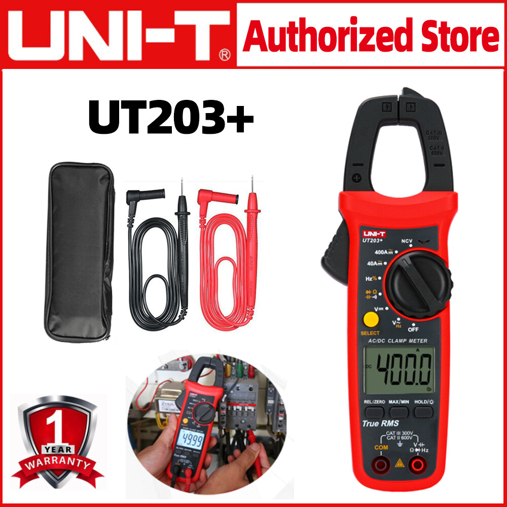 (พร้อมสต็อก) UNI-T 203+ คลิปแอมป์ แคลมป์มิเตอร์ดิจิตอล รุ่น UT203+ กิ๊ป ...