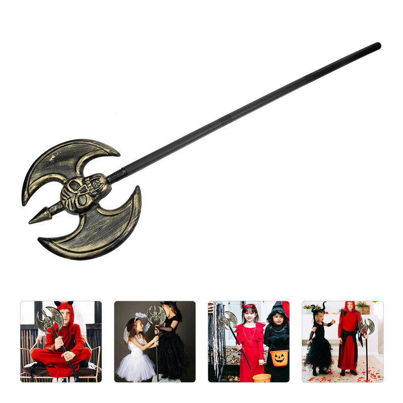 Halloween Sickle Prop Skull Head Design เคียวพลาสติก Skull Grim Skull ...