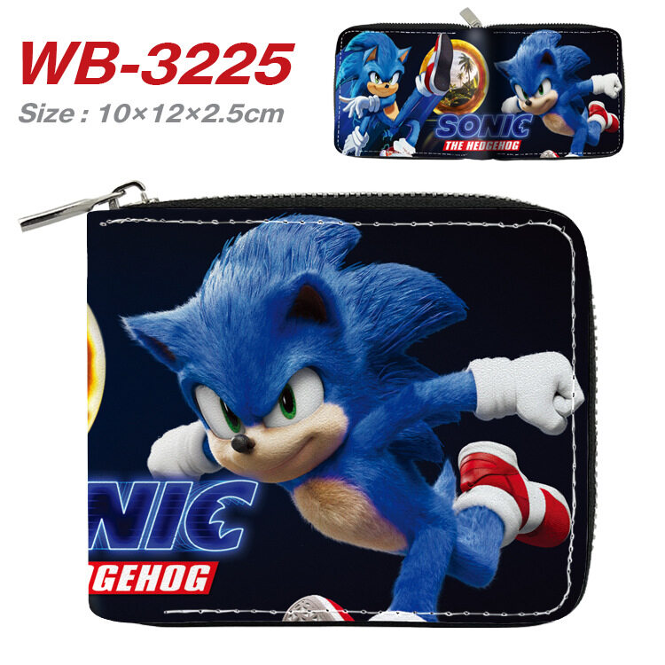 Sonic the Hedgehog Anime Printed PU Leather Money Clip Children Coin ...