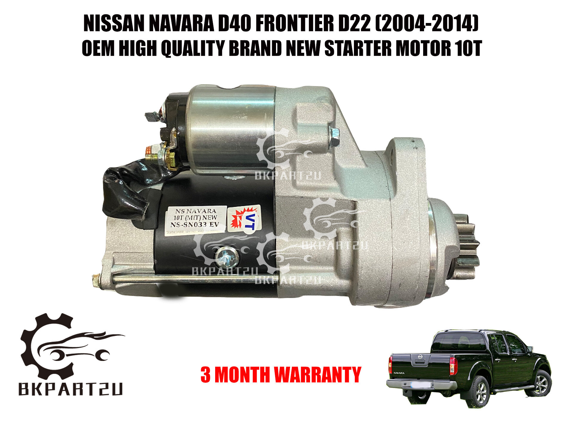 NISSAN NAVARA D40 FRONTIER D22 (2004-2014) STARTER MOTOR 10T MADE BY ...