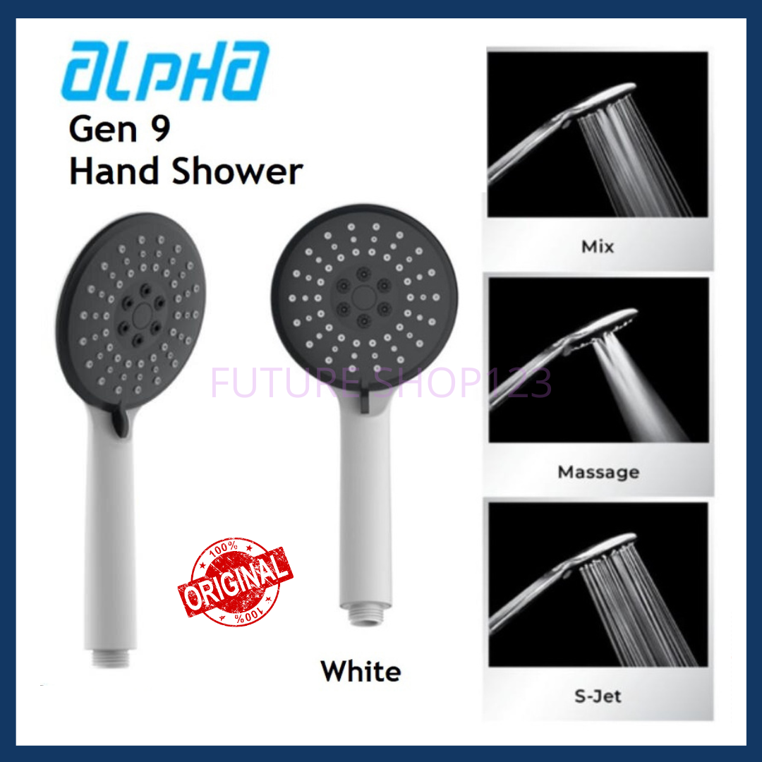 New Alpha Hand Shower Gen 9 White Shower Head Original | Lazada
