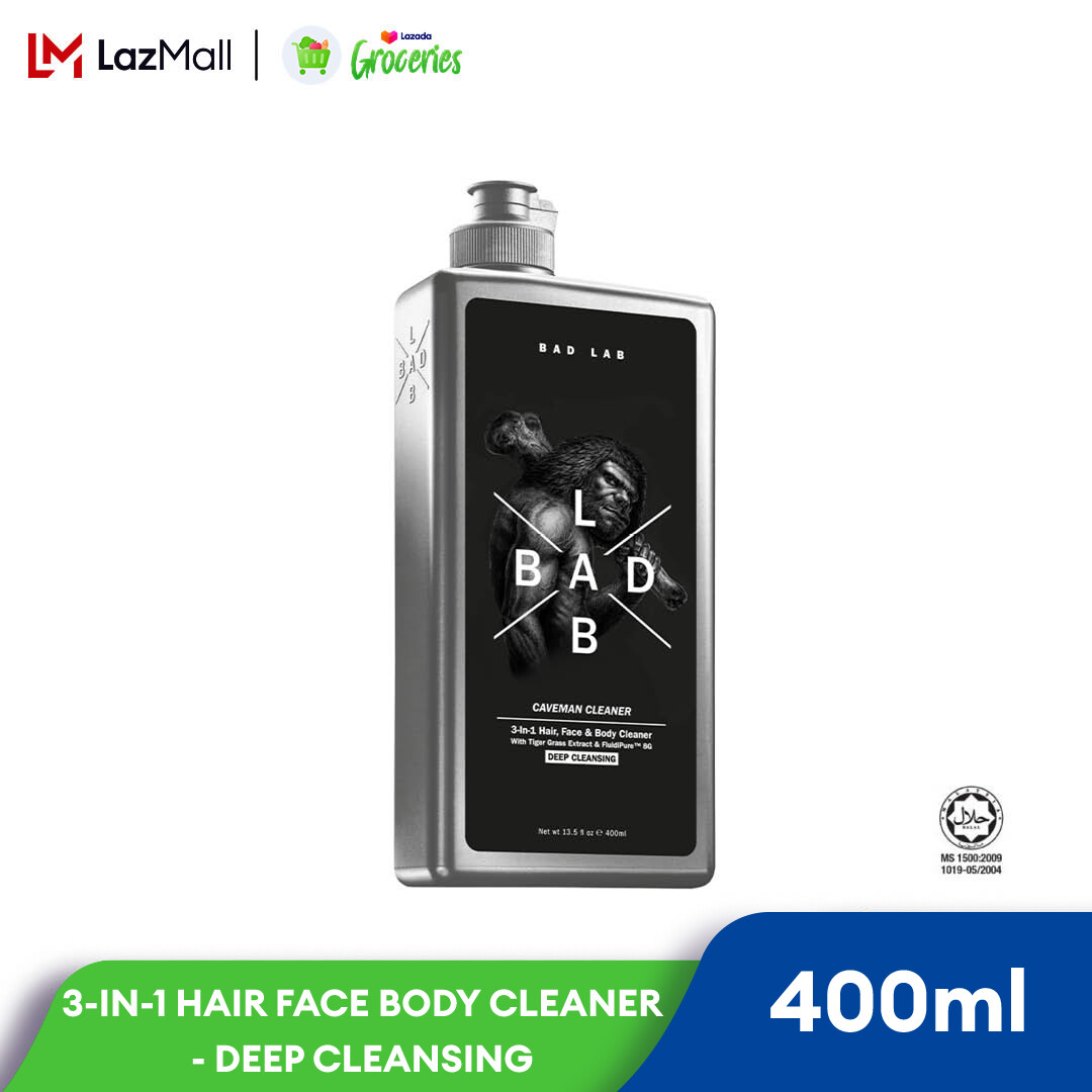 BAD LAB 3-IN-1 HAIR, FACE, BODY CLEANER - DEEP CLEANSING 400ML | Lazada