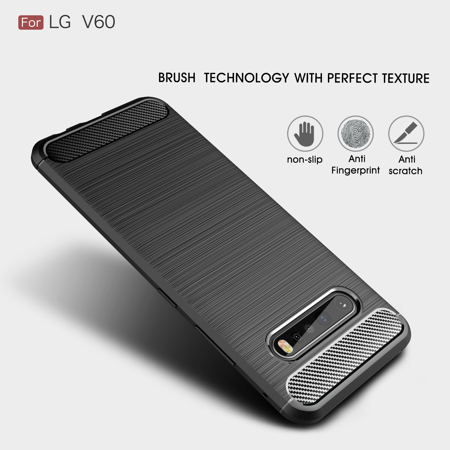 Duge Case for LG V60 Brushed Resilient TPU Anti-slip Drop Protection ...