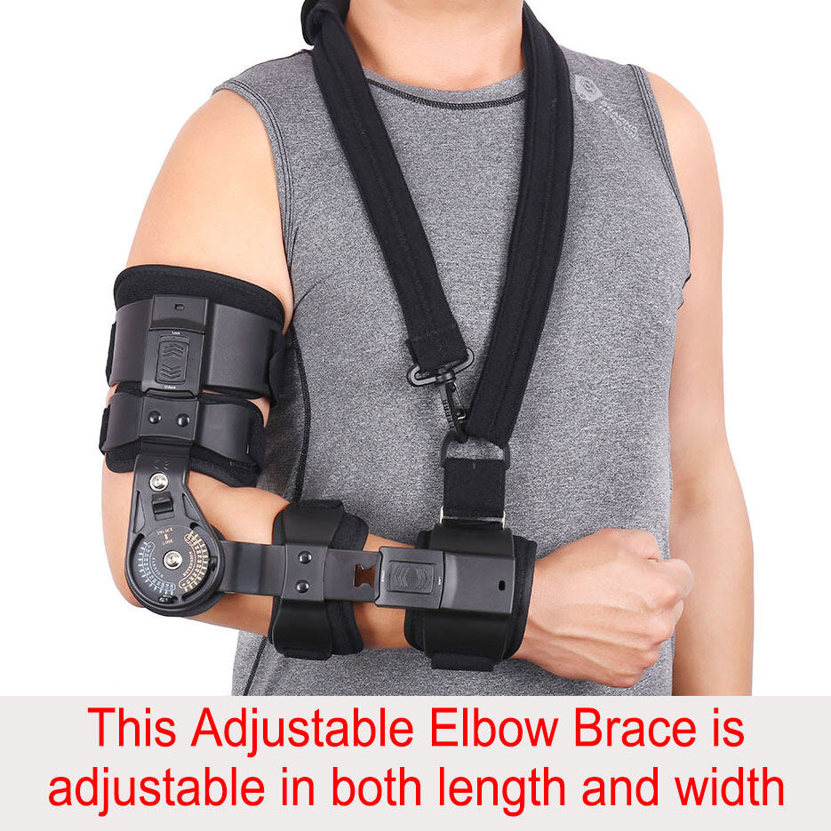 Hinged ROM Elbow Brace - Adjustable Post Op Elbow Brace Stabilizer ...