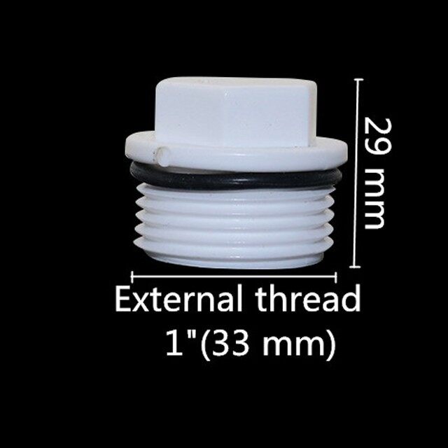 PVC Pipe End Plugs 1/2'',3/4'',1'' Male Thread Drip Irrigation Fittings ...