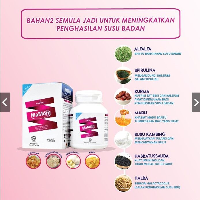 Original Mamom Milk Booster Milkbooster Halal Milk Booster/Maternal and ...