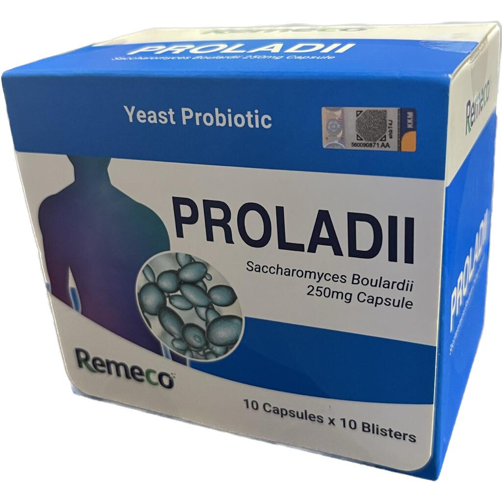 Remeco Yeast Probiotic Proladii 10 capsules X 10 Blisters(Exp 02/2025 ...