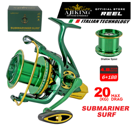 [NEW] ajiking Submariner Surf Spinning Fishing Reel Max Drag 20kg With ...