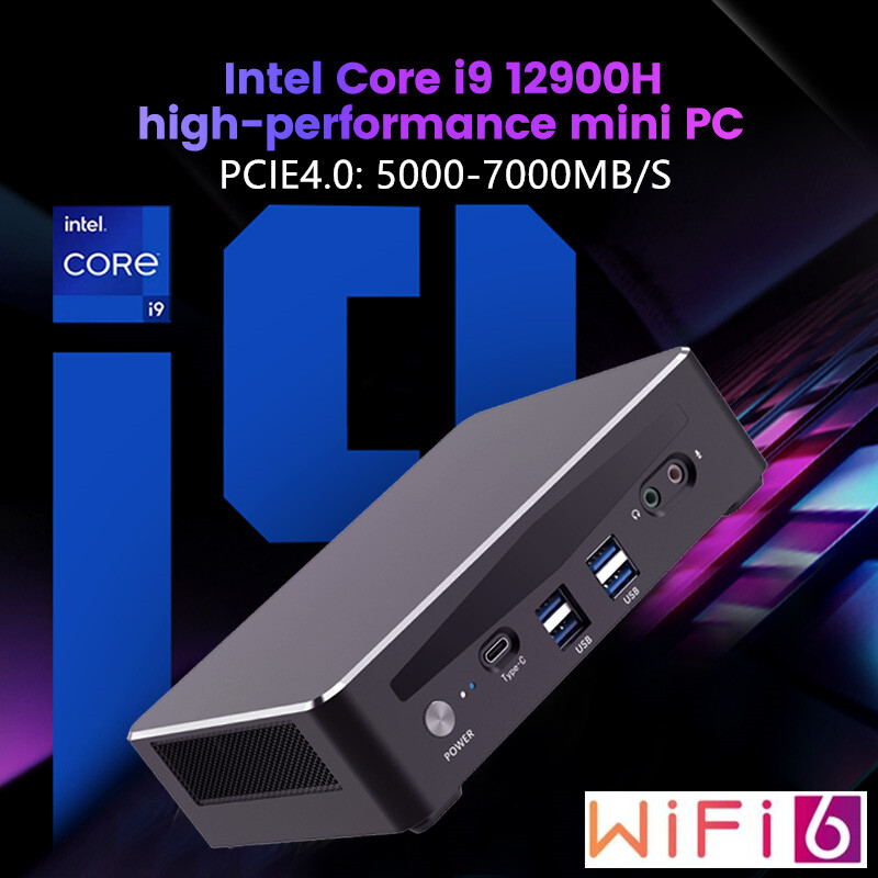 V600 12th Gen Alder Lake Mini PC Intel i9 12900H 14 Cores 20 Threads ...