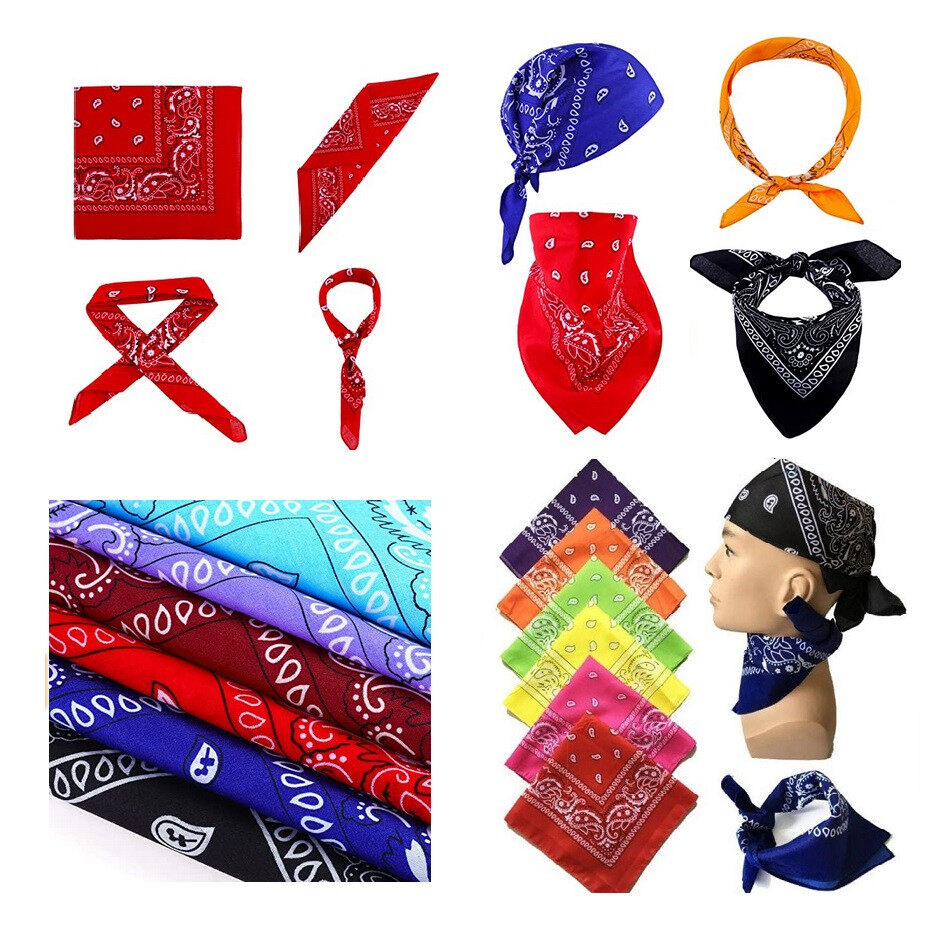 (EXTRA LARGE) WJS Key Headband Bandana Cotton Paisley Head Band Scarf ...