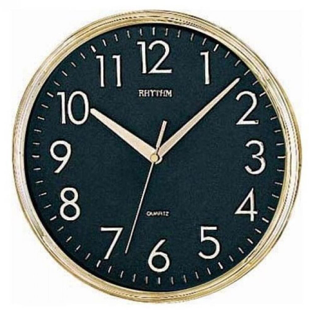100% ORIGINAL RHYTHM Simple 3D Numeral Analogue Wall Clock (Jam Dinding ...