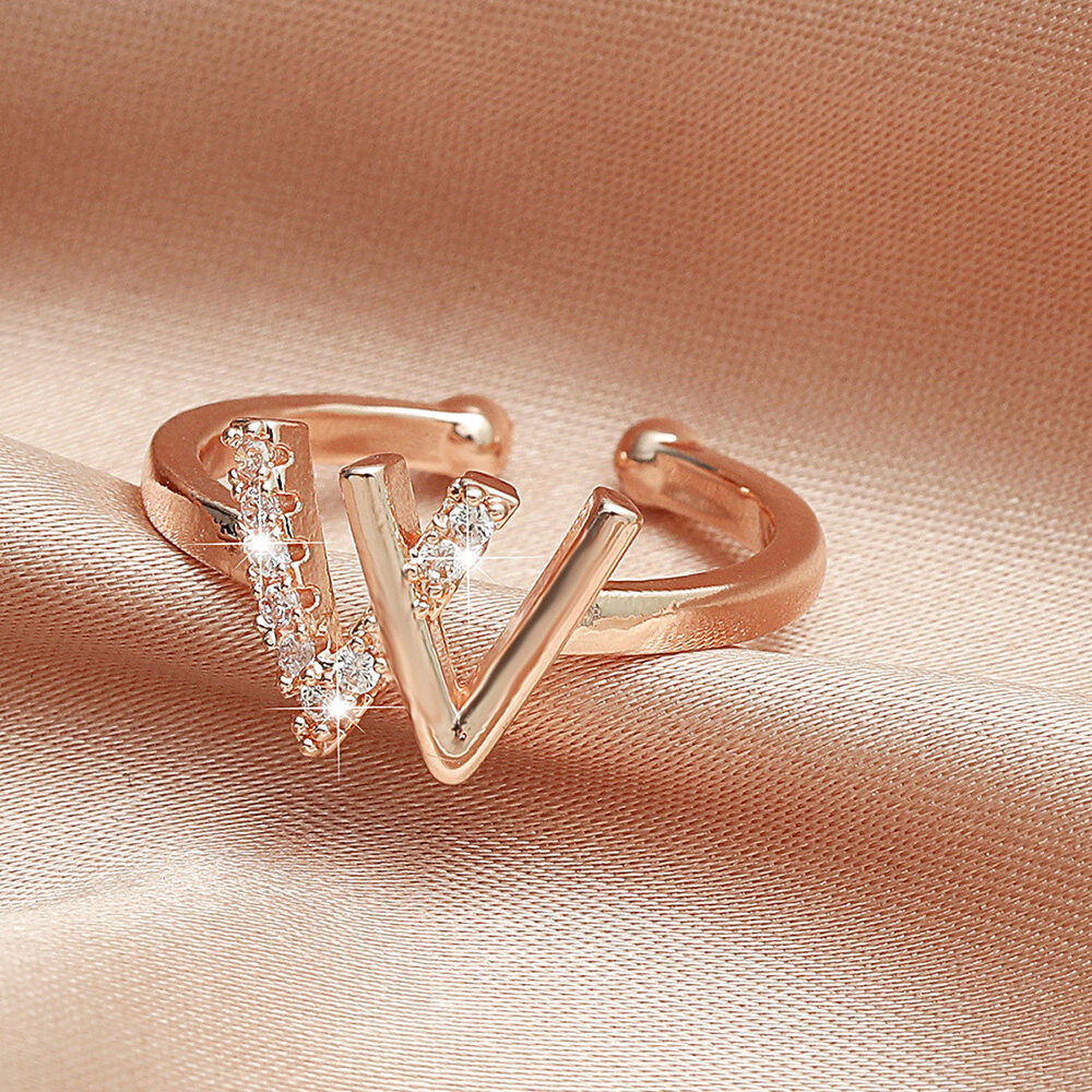 Sanhe Ins แหวนรูปตัว W แบบเรียบง่าย,สำหรับเด็กผู้หญิงเครื่องประดับแฟชั่น - sanhe fashion jewelry ...