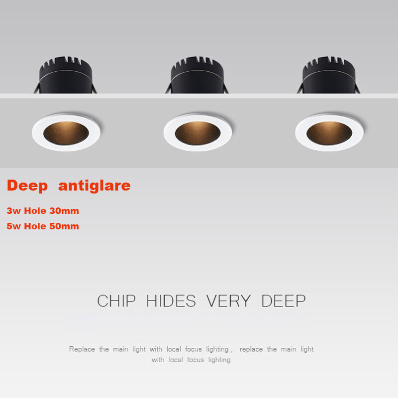 Small Spot Light 5W 3w Mini LED Spotlight 40/30mm Cutout Recessed ...