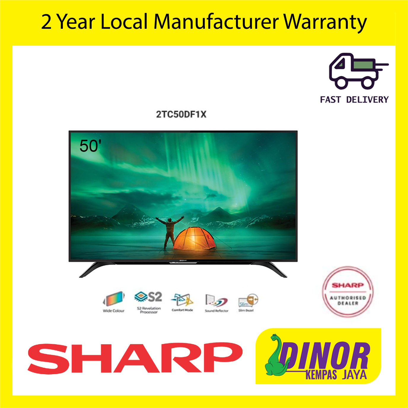 SHARP AQUOS 50INCH FULL HD EASY SMART TV 2TC50DF1X 50" | Lazada