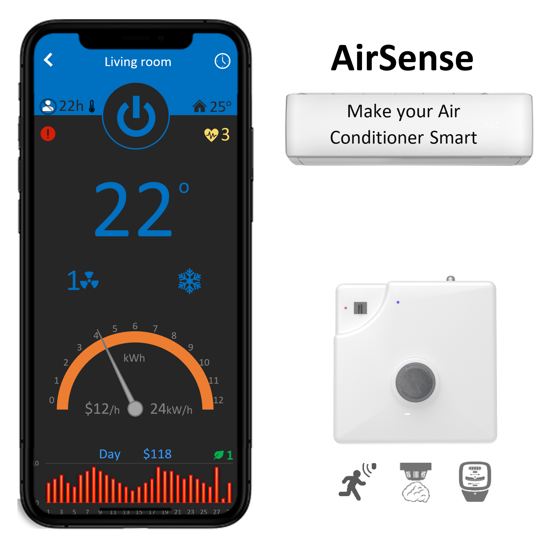 AirSense 4 in1 – Air conditioner controller with PM2 sensor, Motion ...