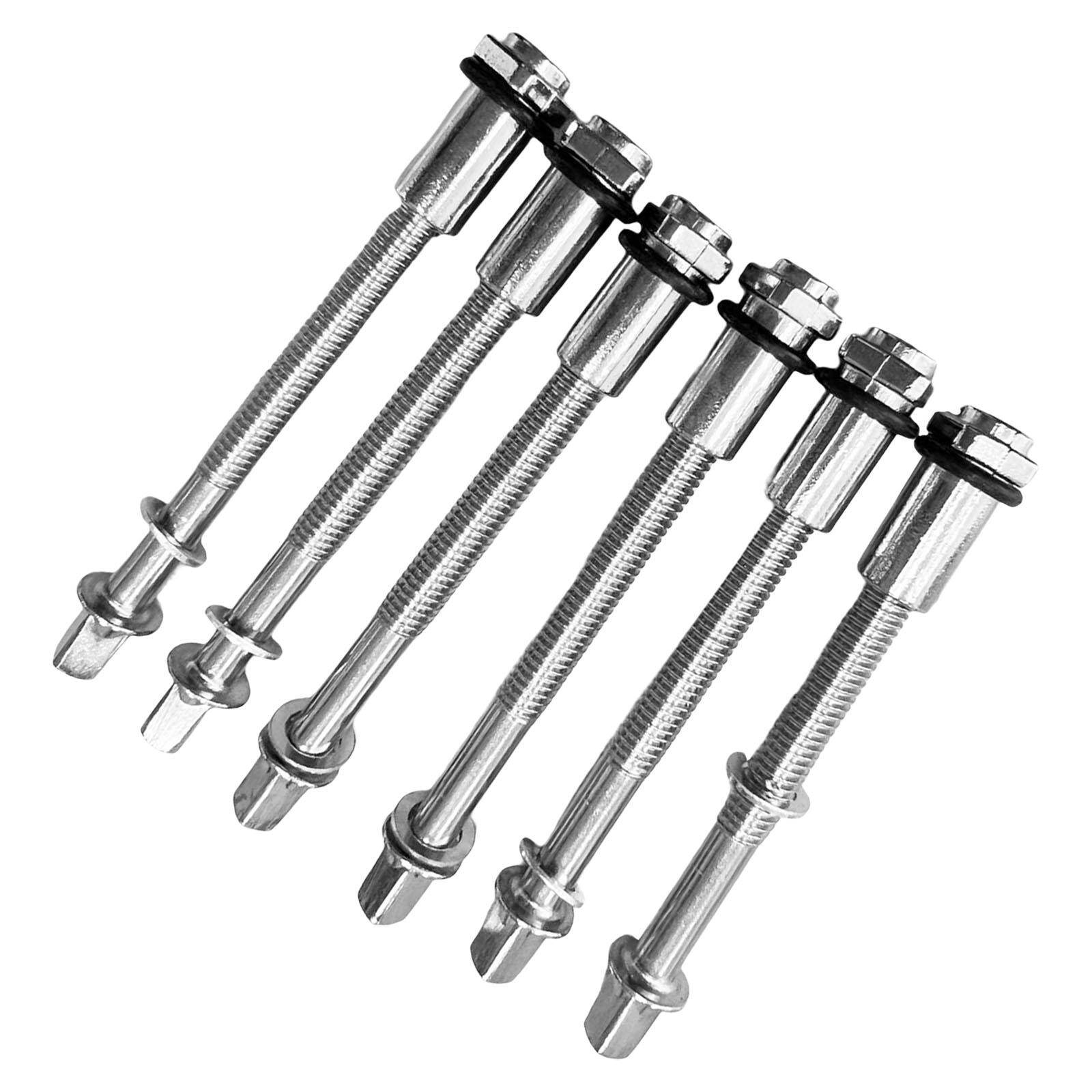 Baoblaze 6 Pieces Drum Tension Rods Rust Resistance 6mm Durable ...