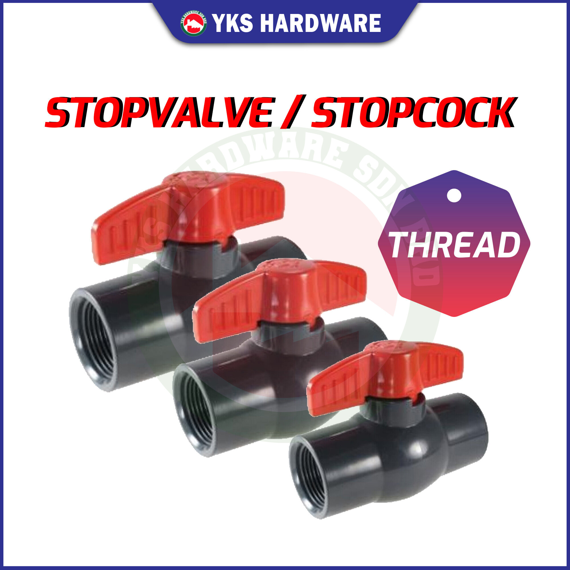 PVC STOPVALVE / STOPCOCK / BALL VALVE - Stopping Water - Pipe ...