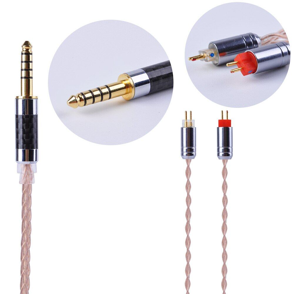 Yinyoo 8 Core สายทองแดง2.5/3.5/4.4มม.พร้อม MMCX/2Pin/QDC สำหรับ BLON BL-01 BL-03 KZ ASX EDX ZSX ...