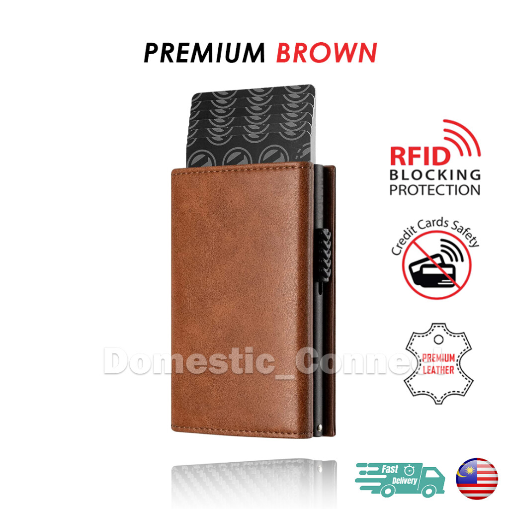 Premium Automatic Pop Up Wallet Card Holder Minimalist Design Aluminum ...