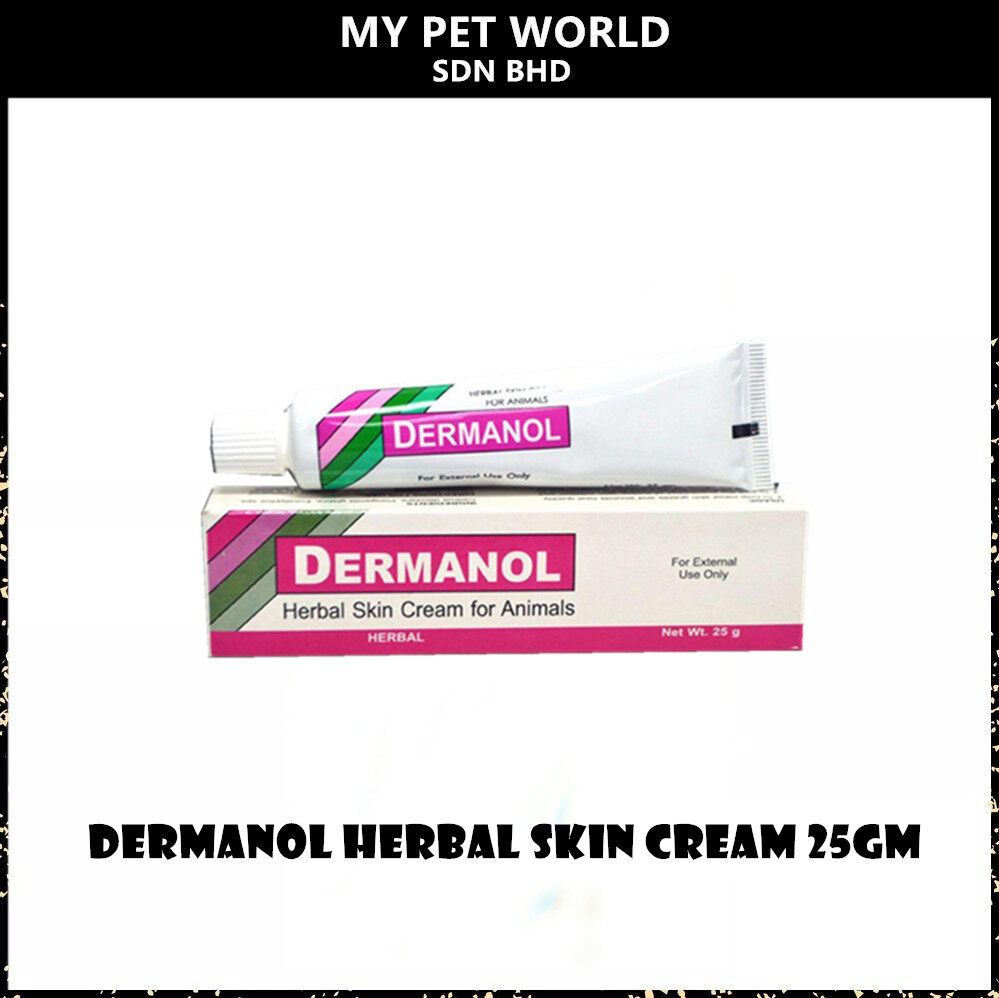 Dermanol Herbal Skin Cream for Animals / Krim Luka Kurap Fungus (Dog ...