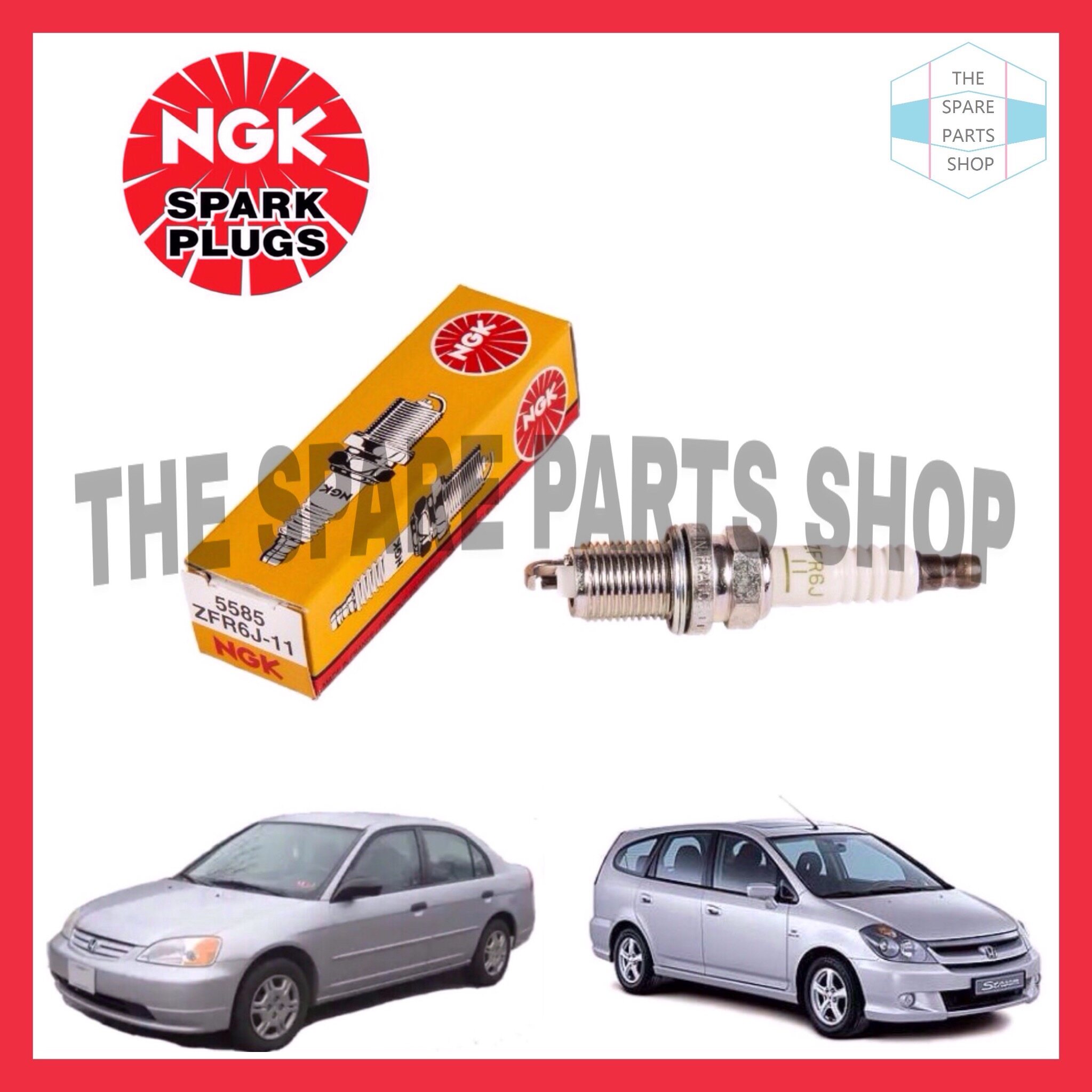 HONDA CIVIC S5A 1.7 STREAM 1.7 NGK SPARK PLUG ZFR6J-11 4PCS/1SET 100% ...