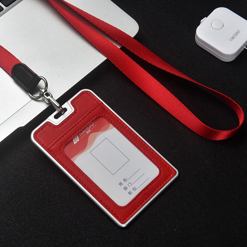 NEW Aluminium Alloy Vertical ID Card Holder with Lanyard Genuine ...