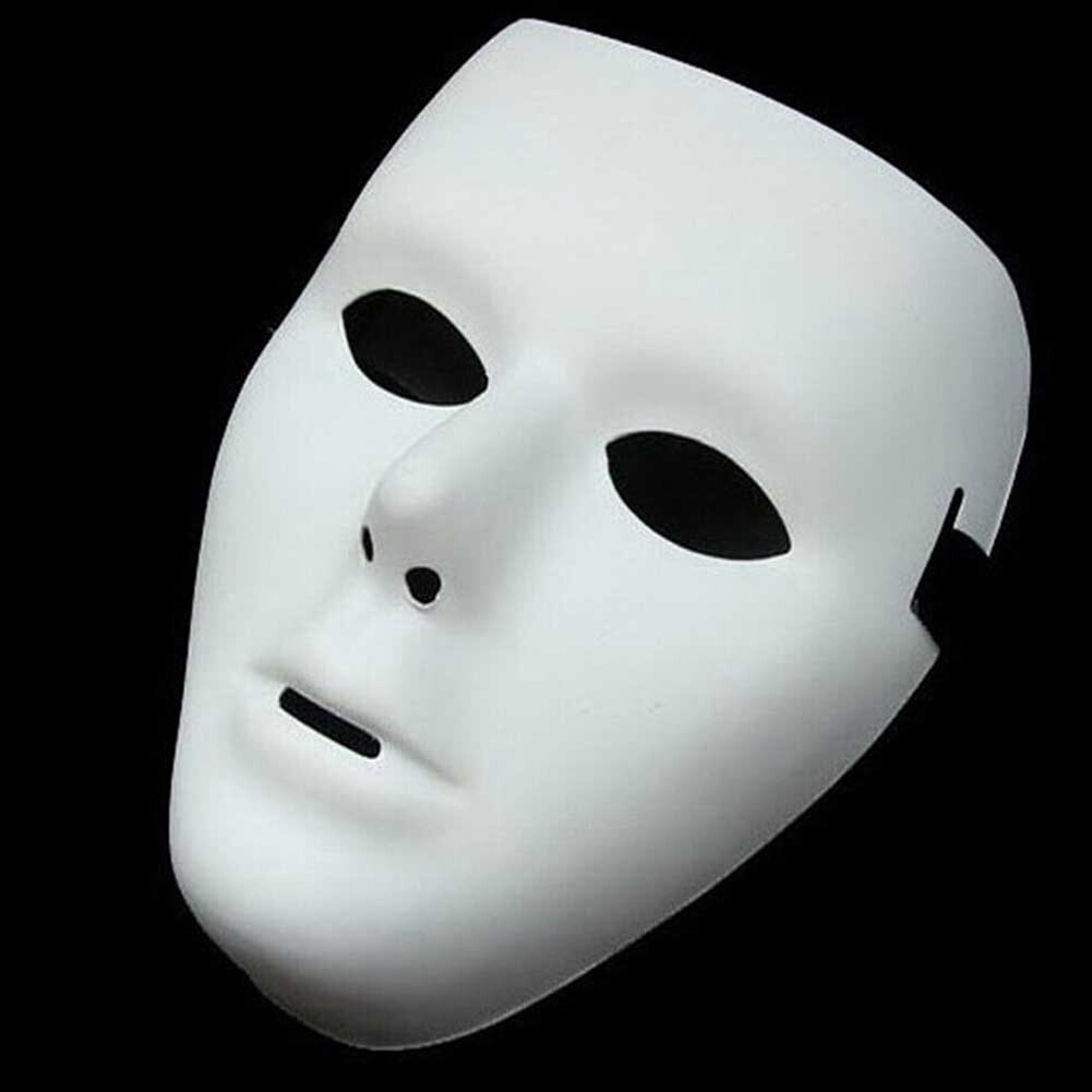 Plastic Full Face Jabbawockeez DIY White Plain Paper Full Face Mask New ...