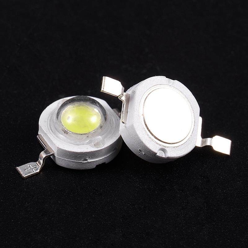 20 Pcs High Power 2 Pin 3W White LED Bead Emitters 170-190Lm 6000K ...