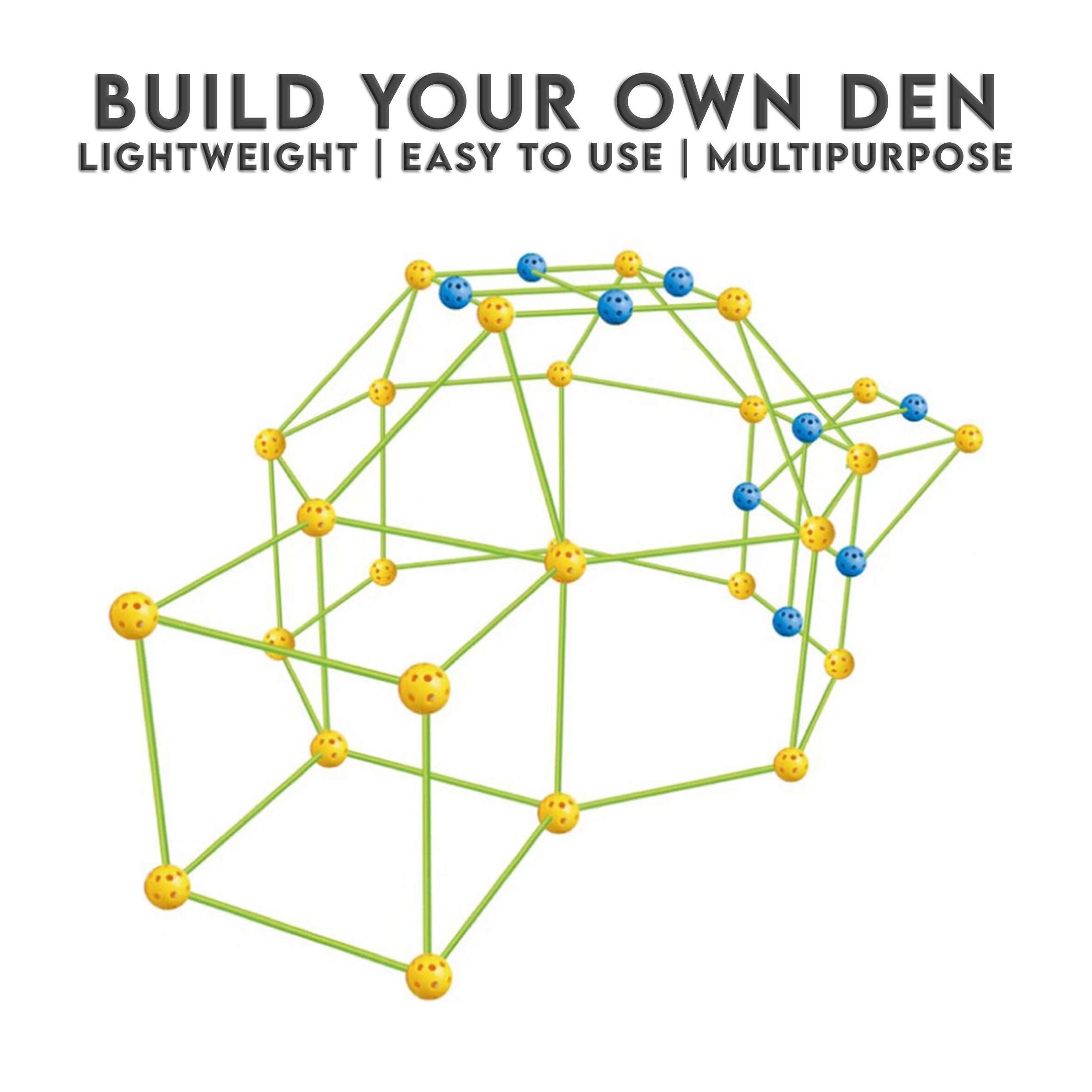 DIY Build Your Own Den Fort Fortress Construction Building Kit Tent [88 ...