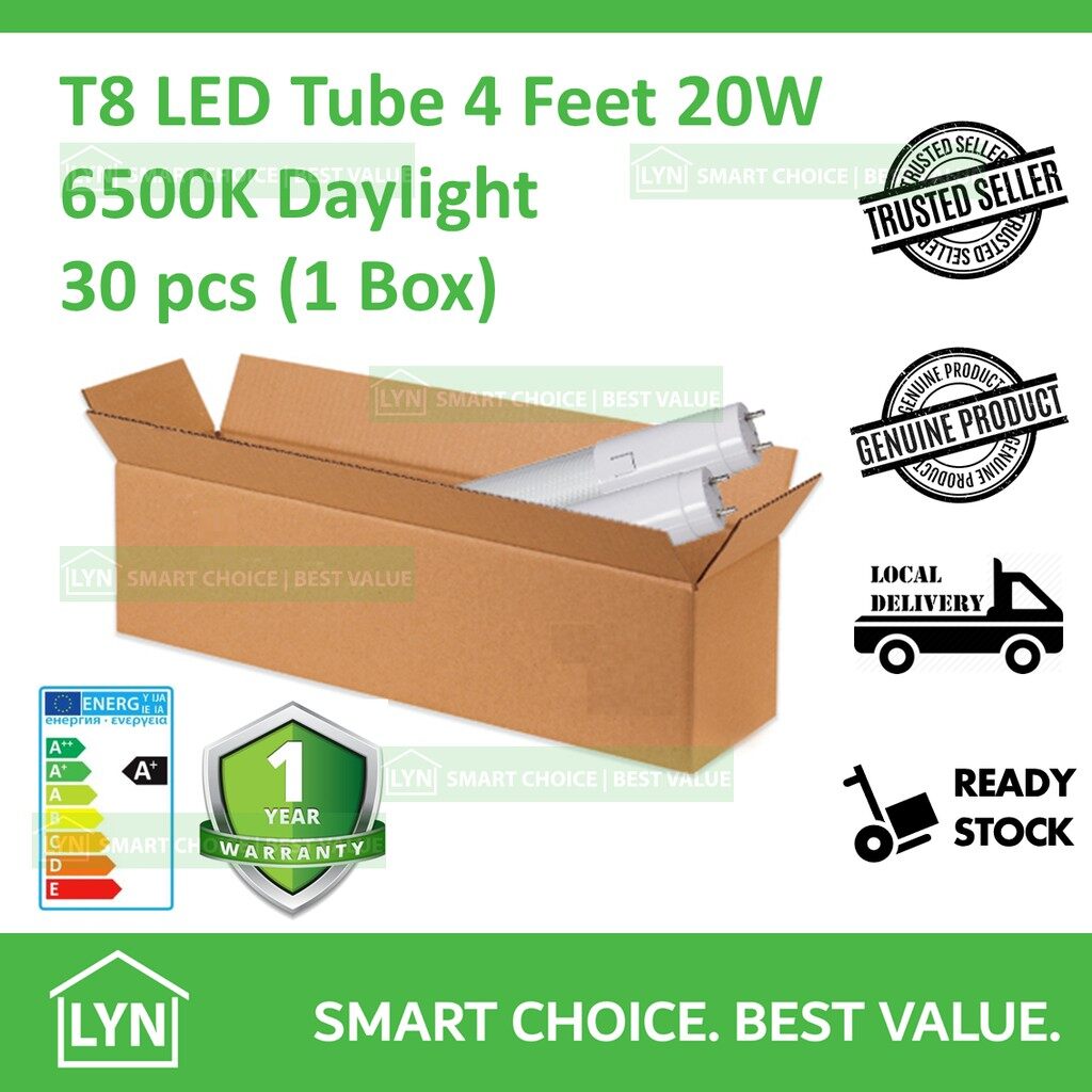 T8 4 FEET 22W LED GLASS TUBE (1 CTN X 30PCS) | Lazada