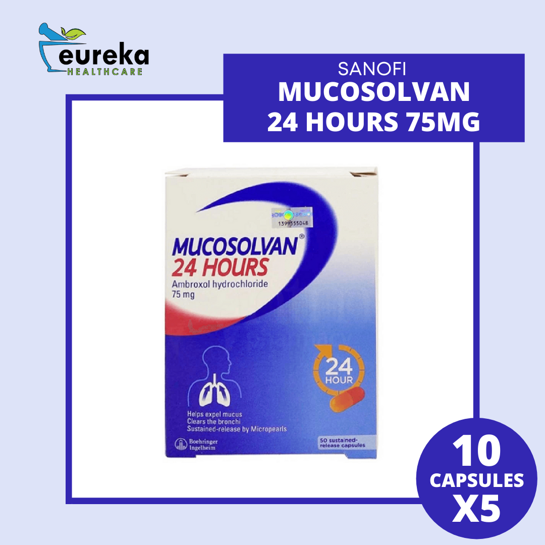 MUCOSOLVAN 24 HOURS 75MG CAP 10'S X 5 - BOX | Lazada