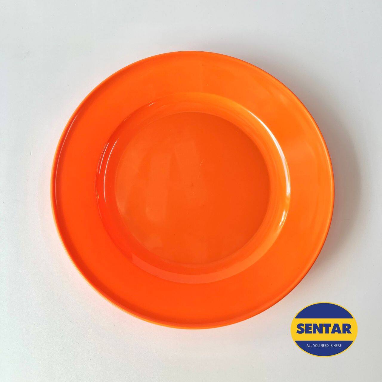 100% Made In Malaysia Molly Melamine Orange Color 9" Shallow Plate 5009 ...