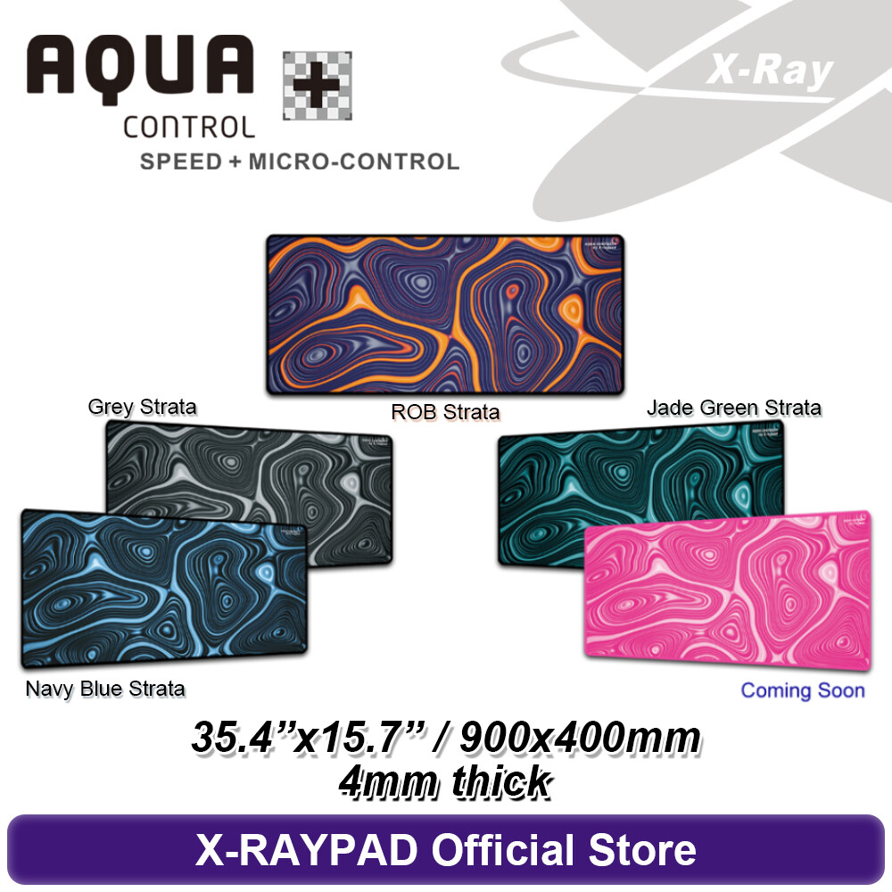 Aqua Control Plus แผ่นรองเมาส์สำหรับเล่นเกม Strata Series - AC + ROB Strata/grey Strata ...