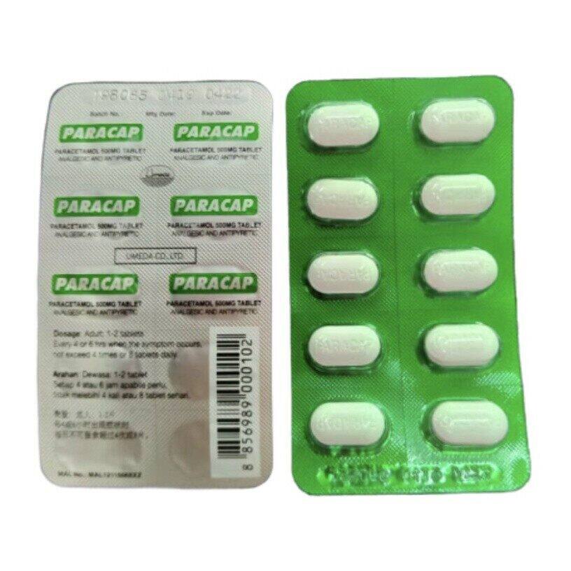 PARACAP PARACETAMOL 500MG TABS 10S (Fast Shipping) | Lazada