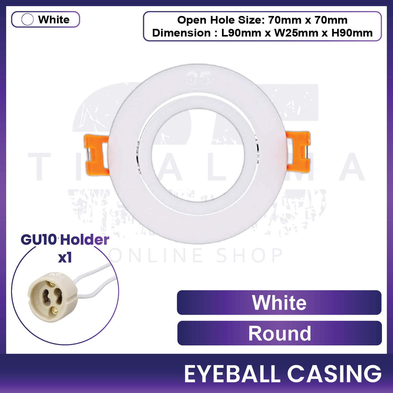 LED Eyeball Frame Eyeball Casing Fitting Recessed Spotlight Casing Eye ...