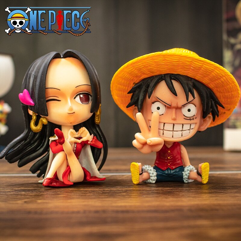 อะนิเมะลูฟี่ Zoro Sanji Sabo Robin PVC ตัวเลขการกระทำน่ารักของเล่น ...