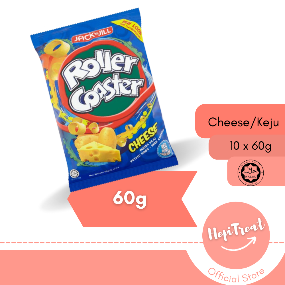 Jack n Jill Roller Coaster Potato Rings Snack Cheese/BBQ - 10 Packs x ...